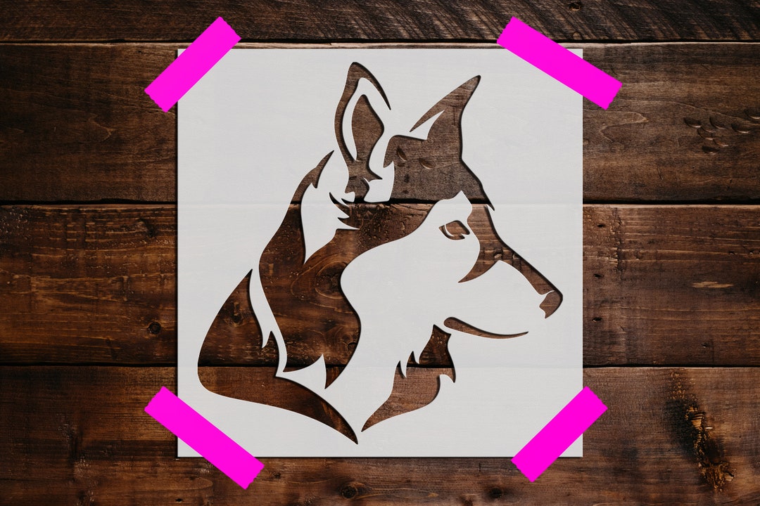 Wolf Stencil - Reusable Wolf Stencil - Art Stencil - DIY Craft Stencil ...