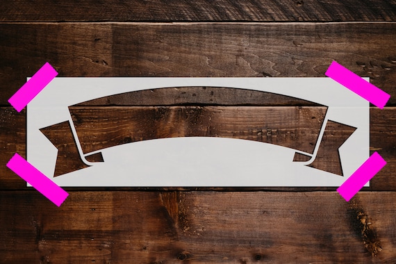 Banner Stencil Reusable Banner Stencil Art Stencil DIY | Etsy