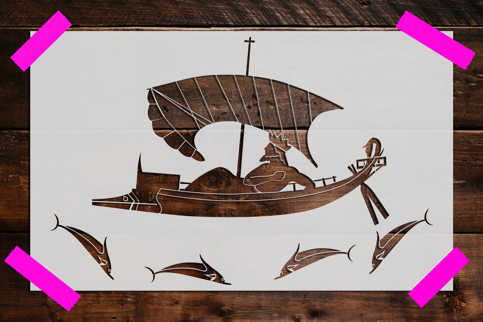 Viking and Ship Stencil Reusable Viking and Ship Stencil Art - Etsy