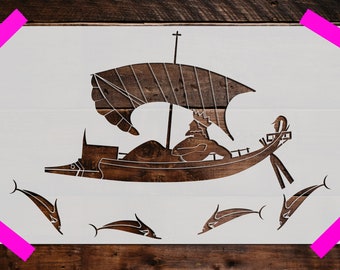 Viking Ship 783-B267 Stencil - Etsy