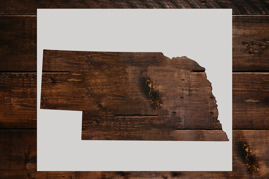 Nebraska State Stencil, Reusable Nebraska State Stencil, Art Stencil ...