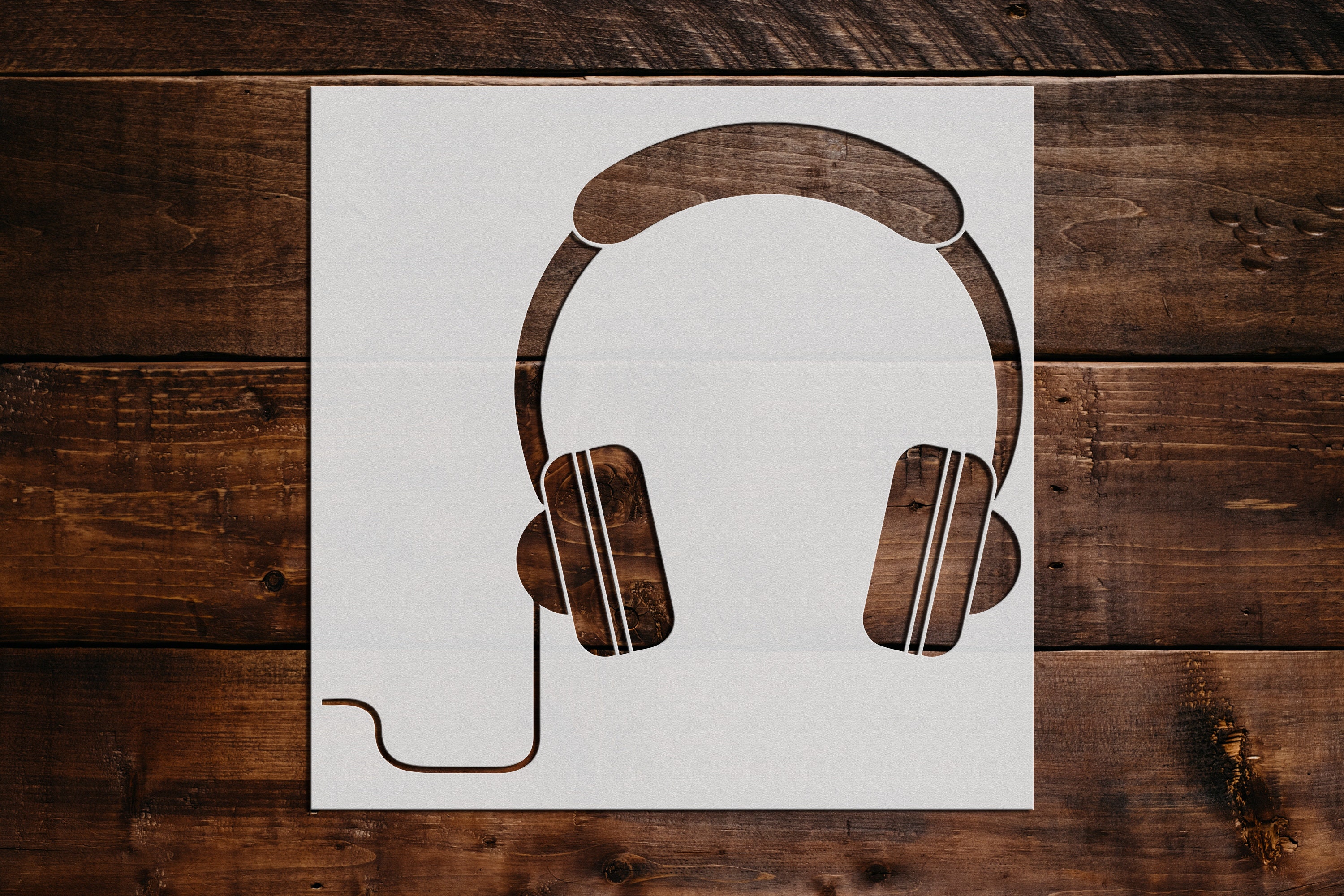 Head Phones Stencil, Reusable Head Phones Stencil, Art Stencil, DIY ...