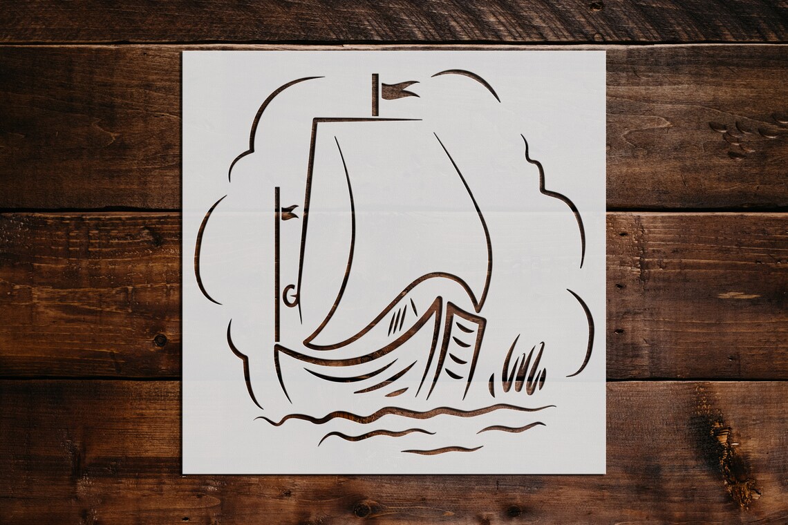 Sail Boat Stencil Reusable Sail Boat Stencil Art Stencil - Etsy