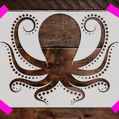 Octopus Stencil, Reusable Octopus Stencil, DIY Craft Stencil, Large ...