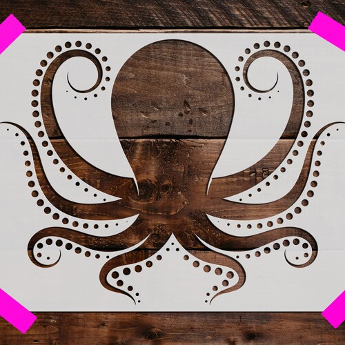 Octopus Stencil Reusable Octopus Stencil DIY Craft Stencil | Etsy