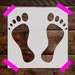 Foot Print Stencil, Reusable Foot Print Stencil, DIY Crafts, Large Foot ...