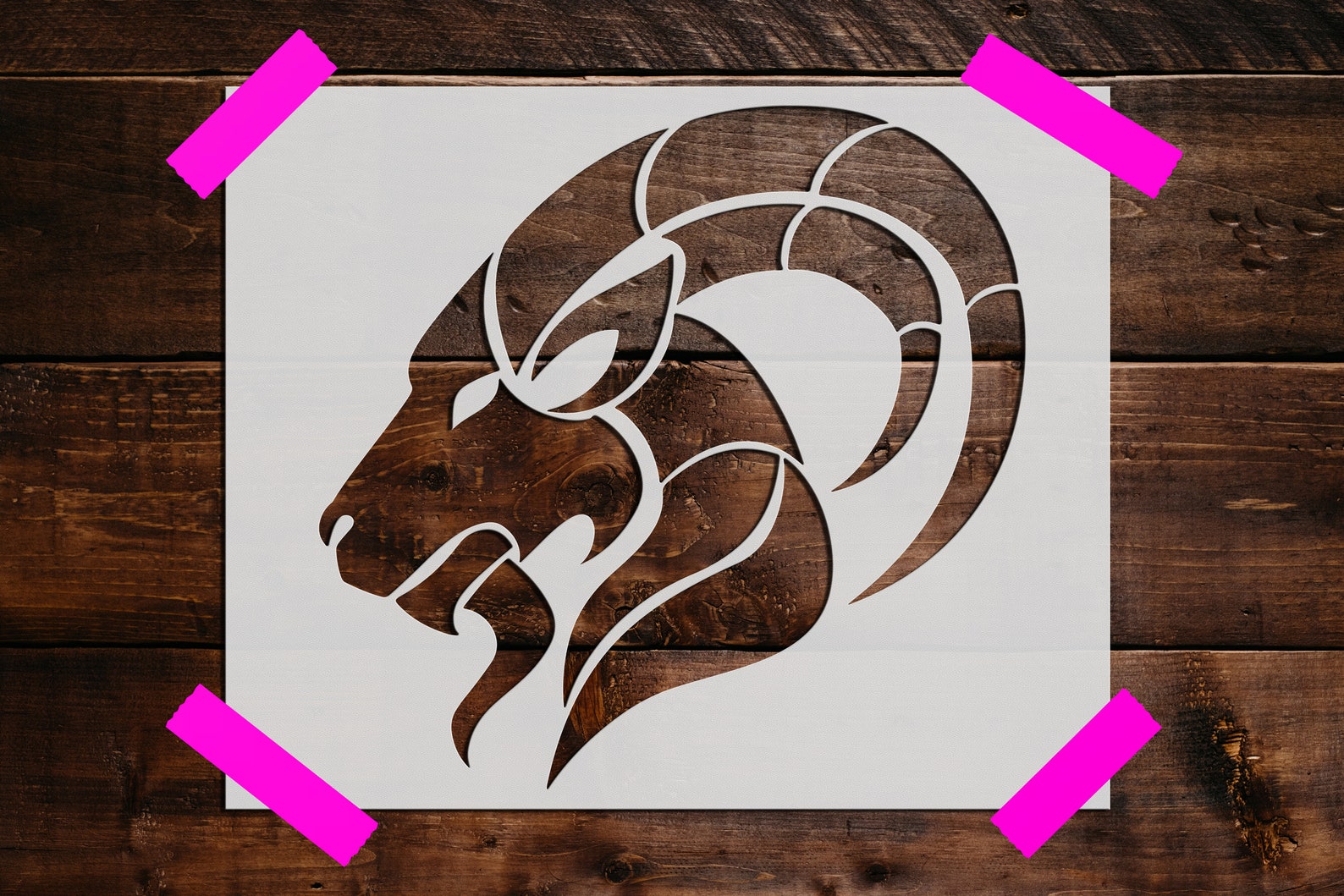 Ram Goat Stencil Reusable Ram Stencil Art Stencil DIY Craft | Etsy