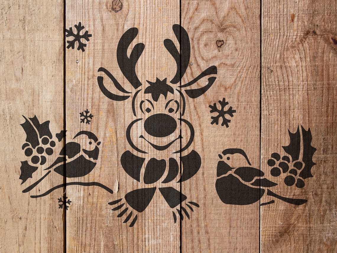 Rudolph Stencil Reusable Rudolph Stencil Art Stencil DIY - Etsy