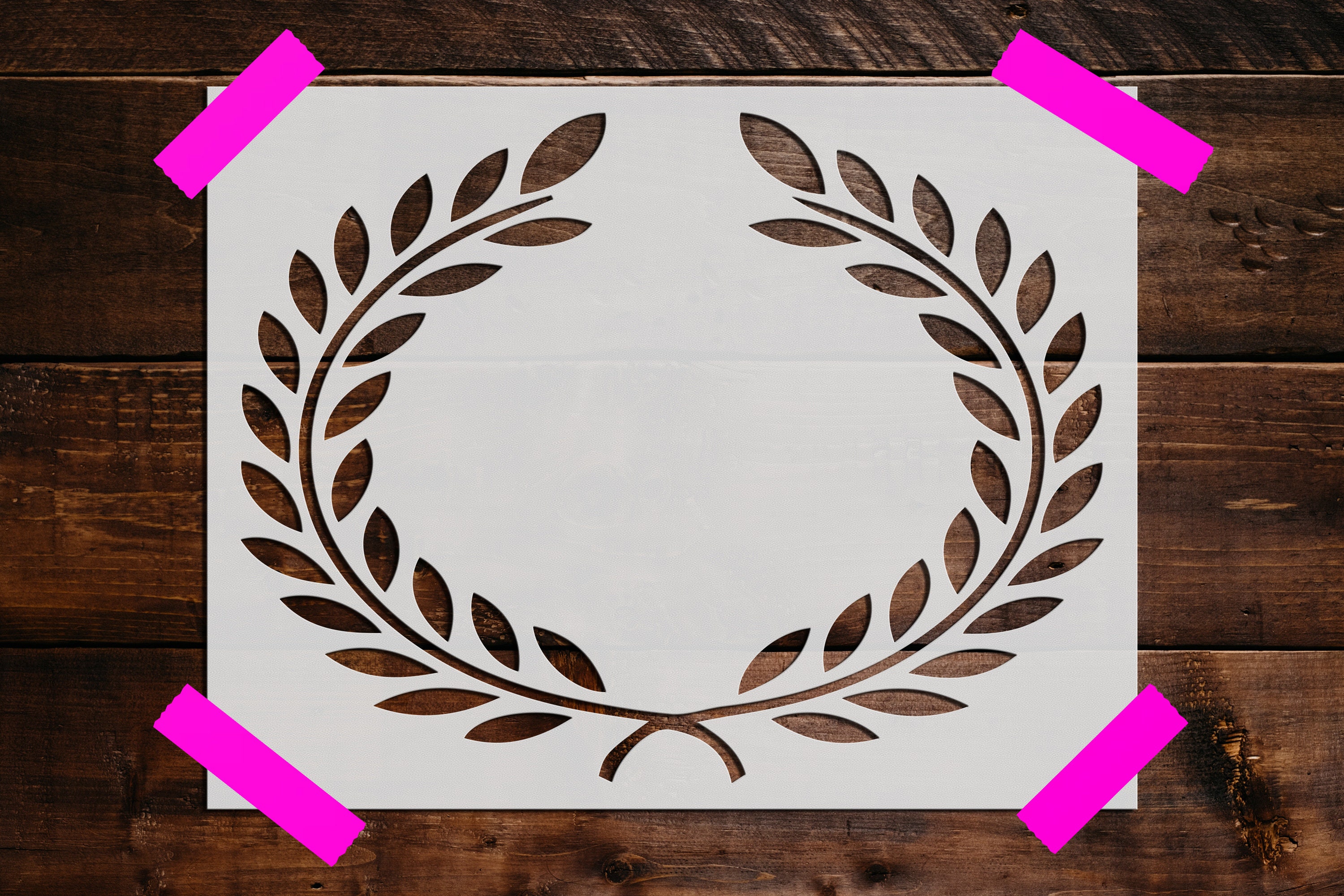 Leaf Branch Circle Stencil Reusable Leaf Branch Circle - Etsy