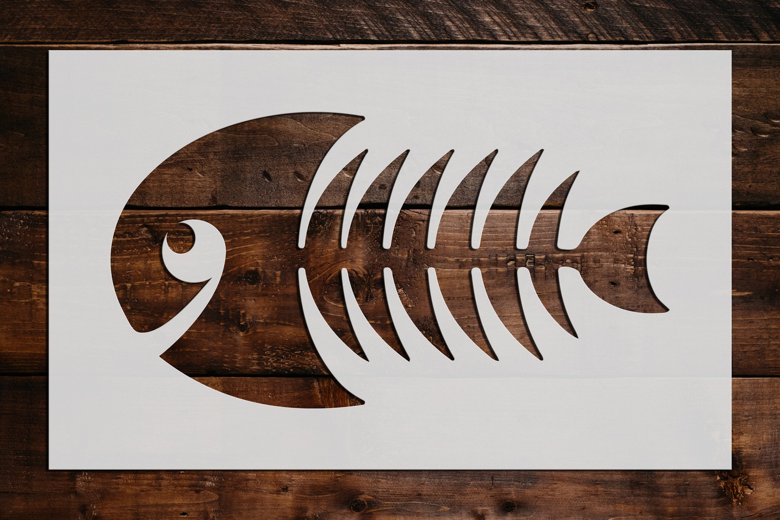Fish Bones Stencil, Reusable Fish Bones Stencil, Art Stencil - DIY ...