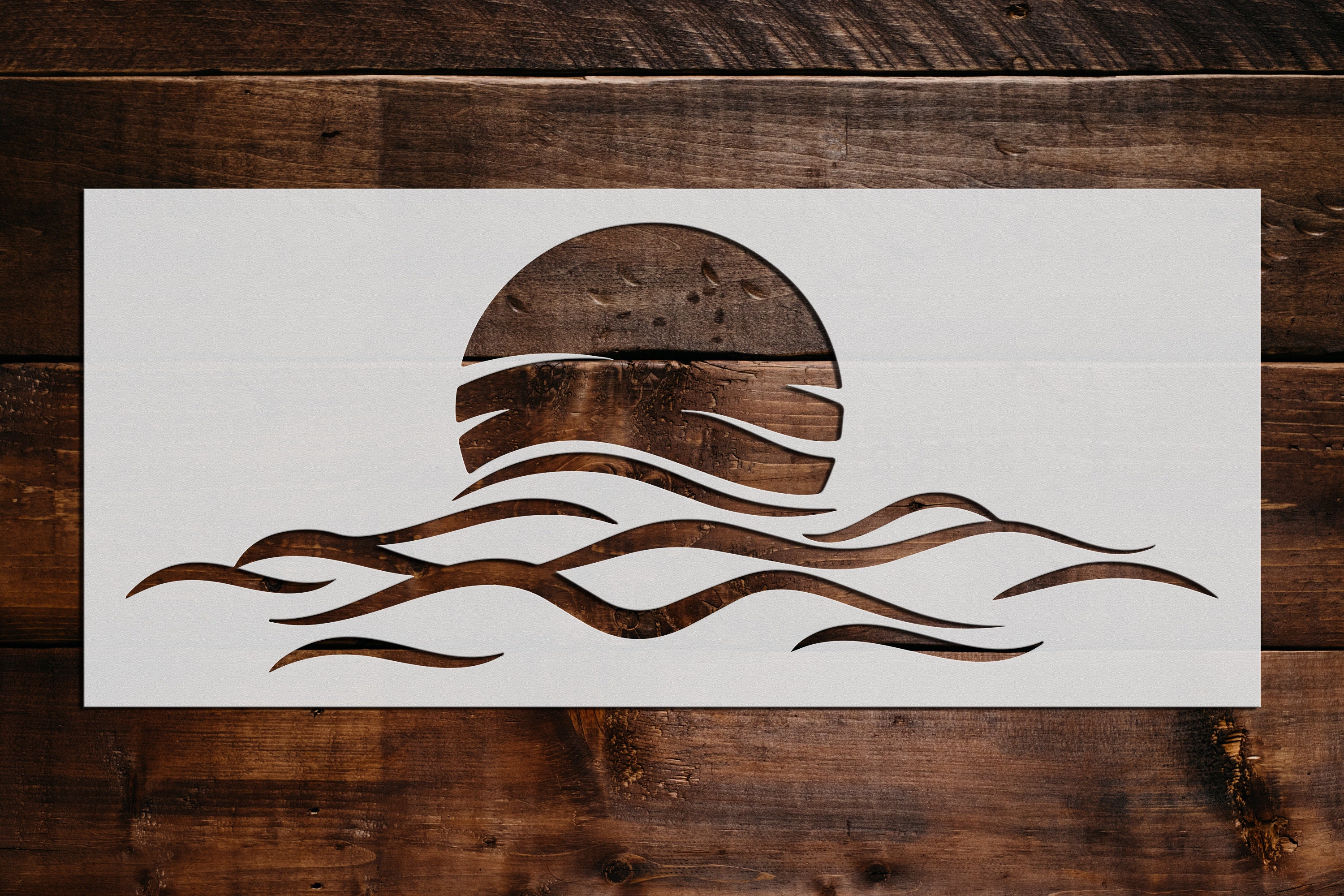 Sunset Stencil - Reusable Sunset Stencil -art Stencil -DIY Craft ...