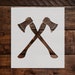 Axes Stencil - Reusable Axes Stencil - DIY Craft Stencil, Large Axes ...