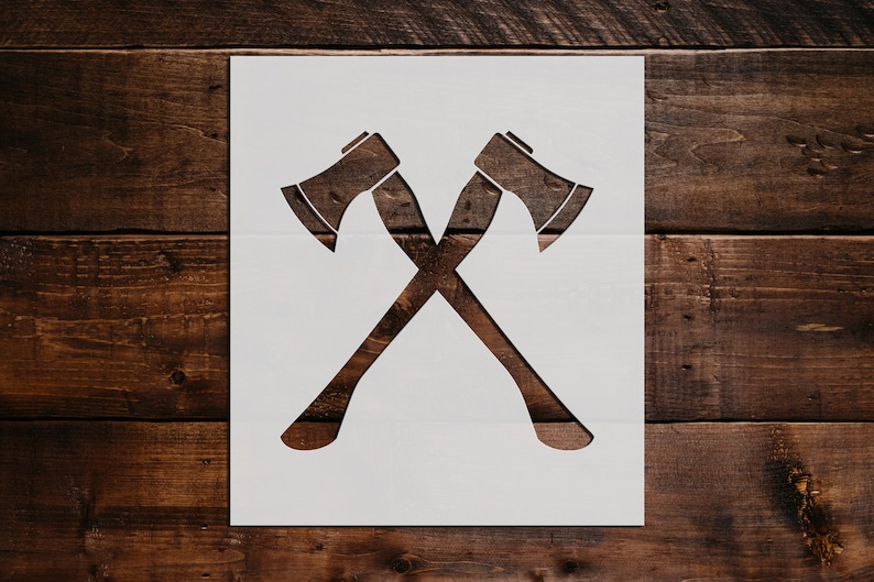 Axes Stencil Reusable Axes Stencil DIY Craft Stencil - Etsy