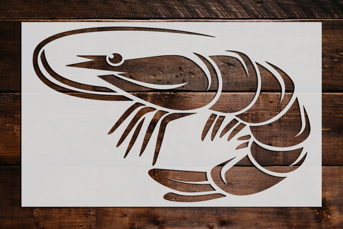 Shrimp Stencil Reusable Shrimp Stencil Art Stencil DIY - Etsy
