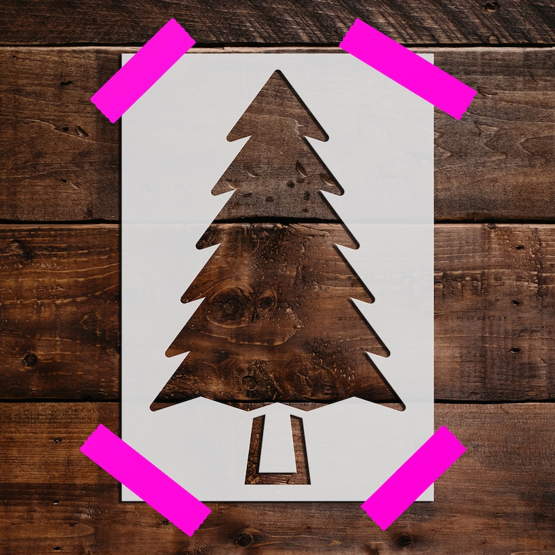 Pine Tree Stencil - Etsy