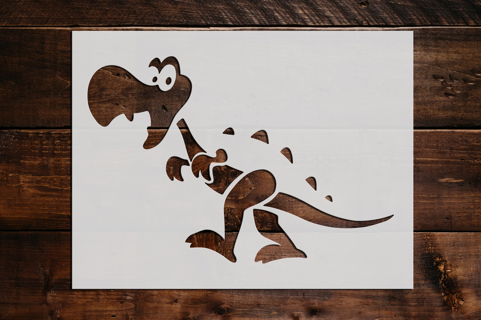 Cute T-Rex Dinosaur Stencil Reusable Cute T-Rex Stencil Art | Etsy