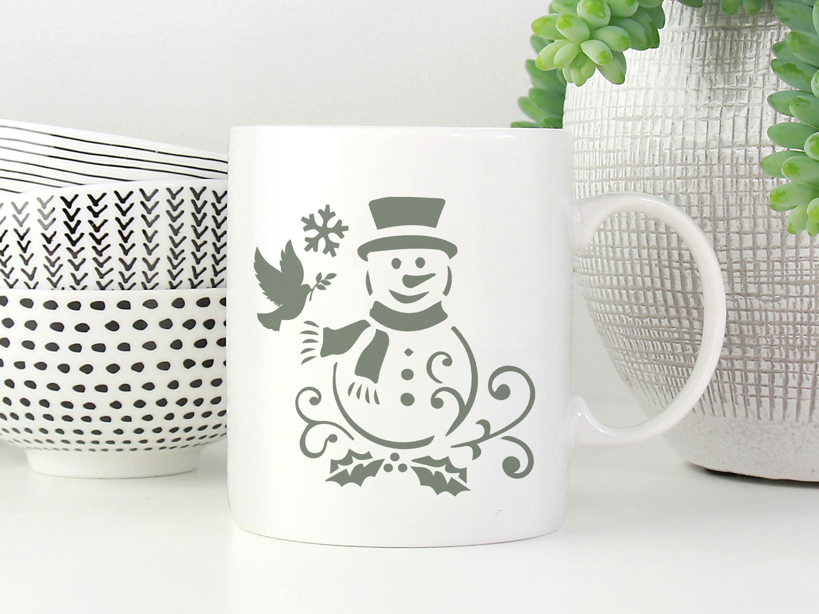 Snowman Stencil, Reusable Snowman Stencil, Art Stencil, DIY Craft ...