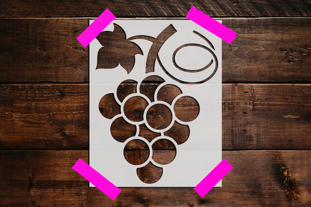 Grapes Stencil - Reusable Grapes Stencil - Art Stencil - DIY Craft ...