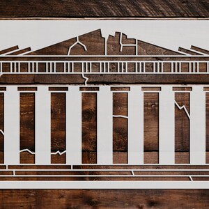Greek Building Stencil, Reusable Greek Building Stencil, DIY Craft ...