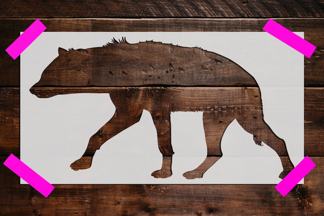 Hyena Stencil, Reusable Hyena Stencil, DIY Craft Stencil, Large Hyena ...