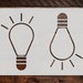Light Bulbs Stencil, Reusable Light Bulbs Stencil, DIY Craft Stencil ...