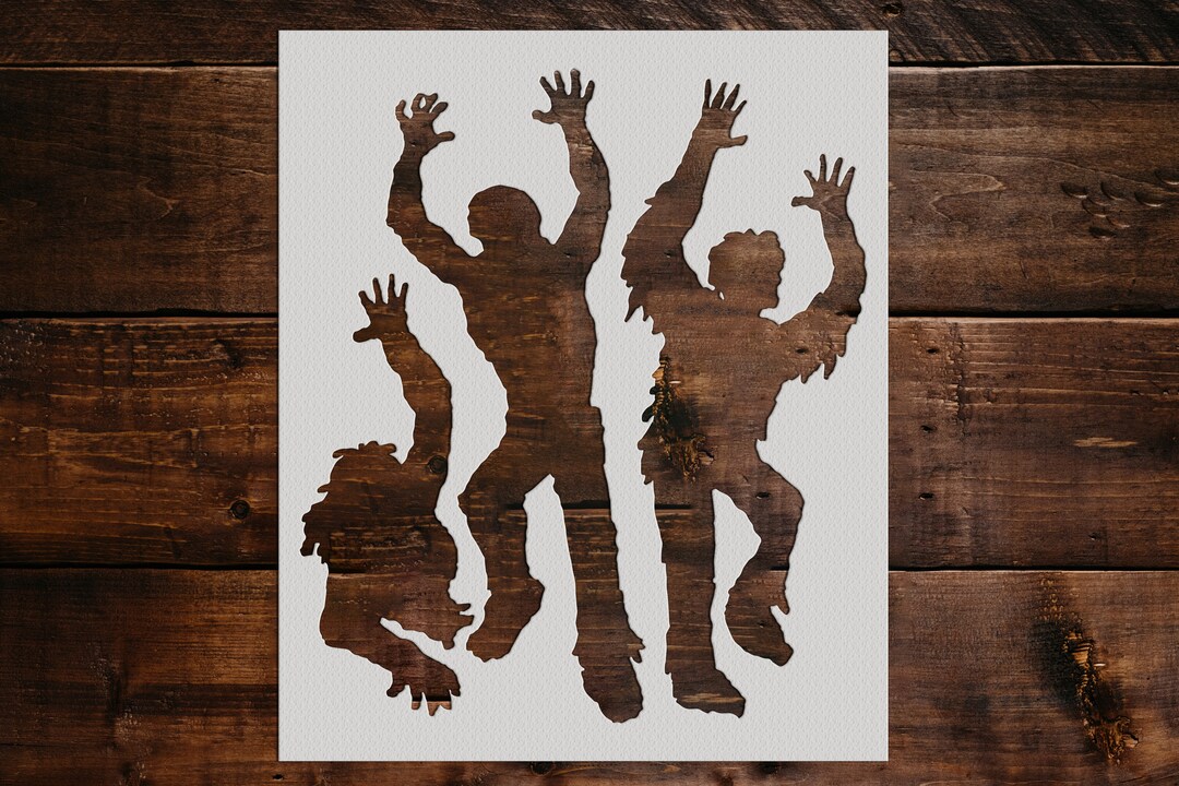 Zombies Stencil, Reusable Zombies Stencil, DIY Craft Stencil, Large ...