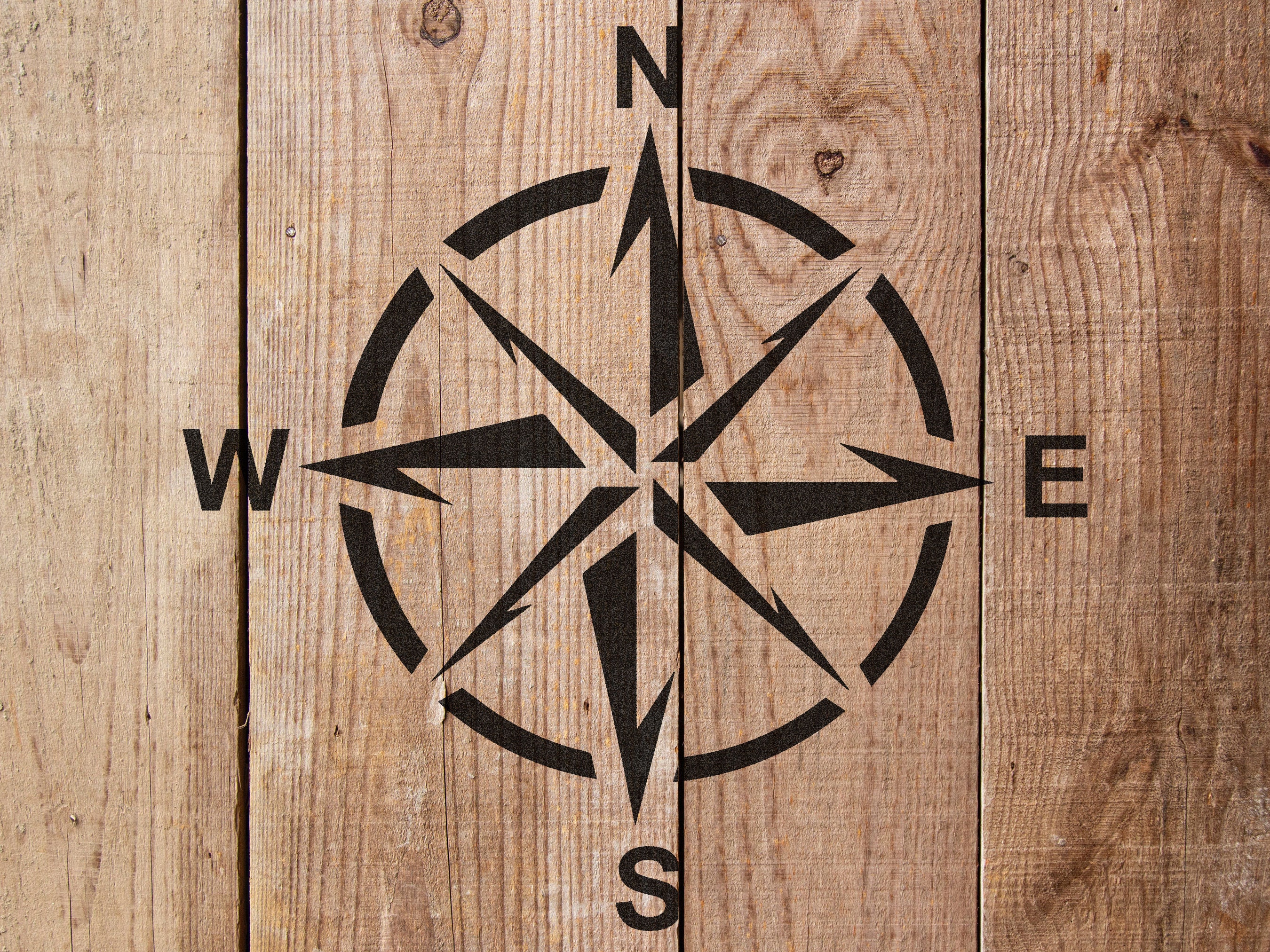 Compass Stencil Reusable Compass Stencil DIY Craft Stencil | Etsy