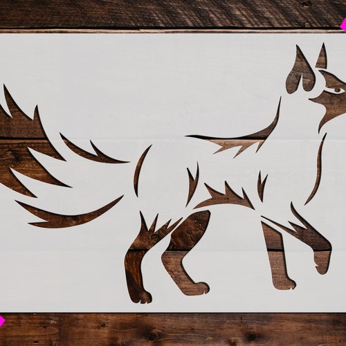 Fox Stencil Reusable Fox Stencil DIY Craft Stencil Large - Etsy