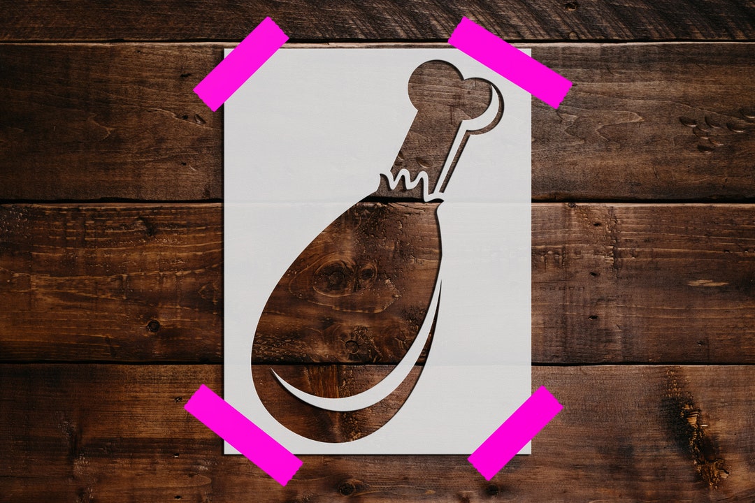 Drum Stick Stencil - Reusable Drum Stick Stencil - DIY Craft Stencil ...