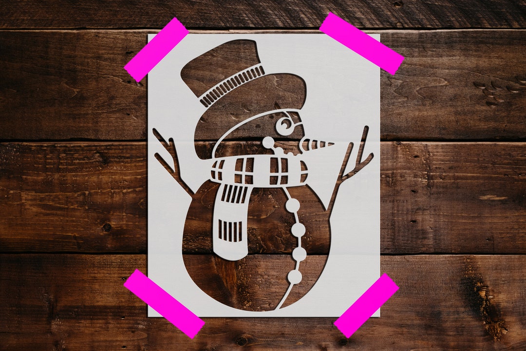 Snowman Stencil, Reusable Snowman Stencil, Art Stencil, DIY Craft ...