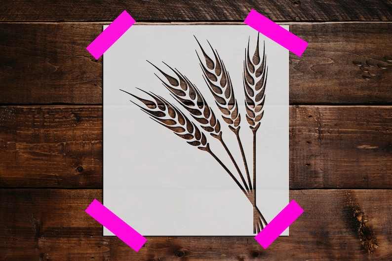 Wheat Stencil Reusable Wheat Stencil DIY Craft Stencil - Etsy