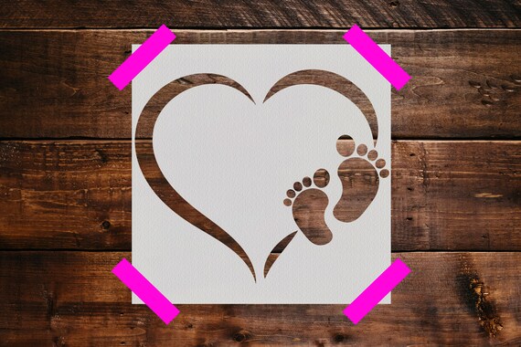 Footprint Stencil Reusable Footprint Stencil Art Stencil - Etsy