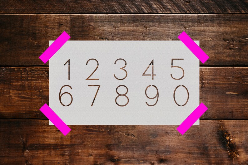 Numbers Sheet Stencil, Reusable Stencil, Art Stencil, DIY Craft Stencil ...