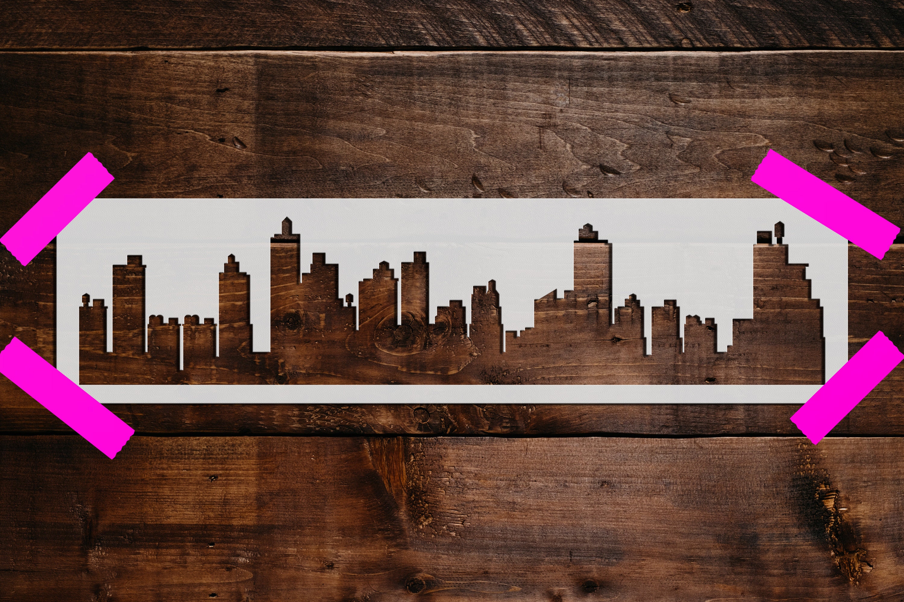 City Skyline Stencil - Reusable City Skyline Stencil - Art Stencil- DIY ...