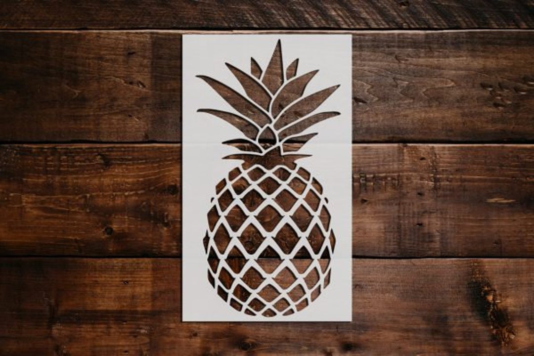 Pineapple Stencil - Reusable Pineapple Stencil - DIY Craft Stencil ...
