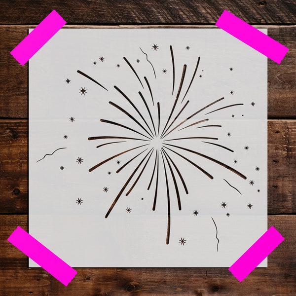 Fireworks Stencil - Etsy