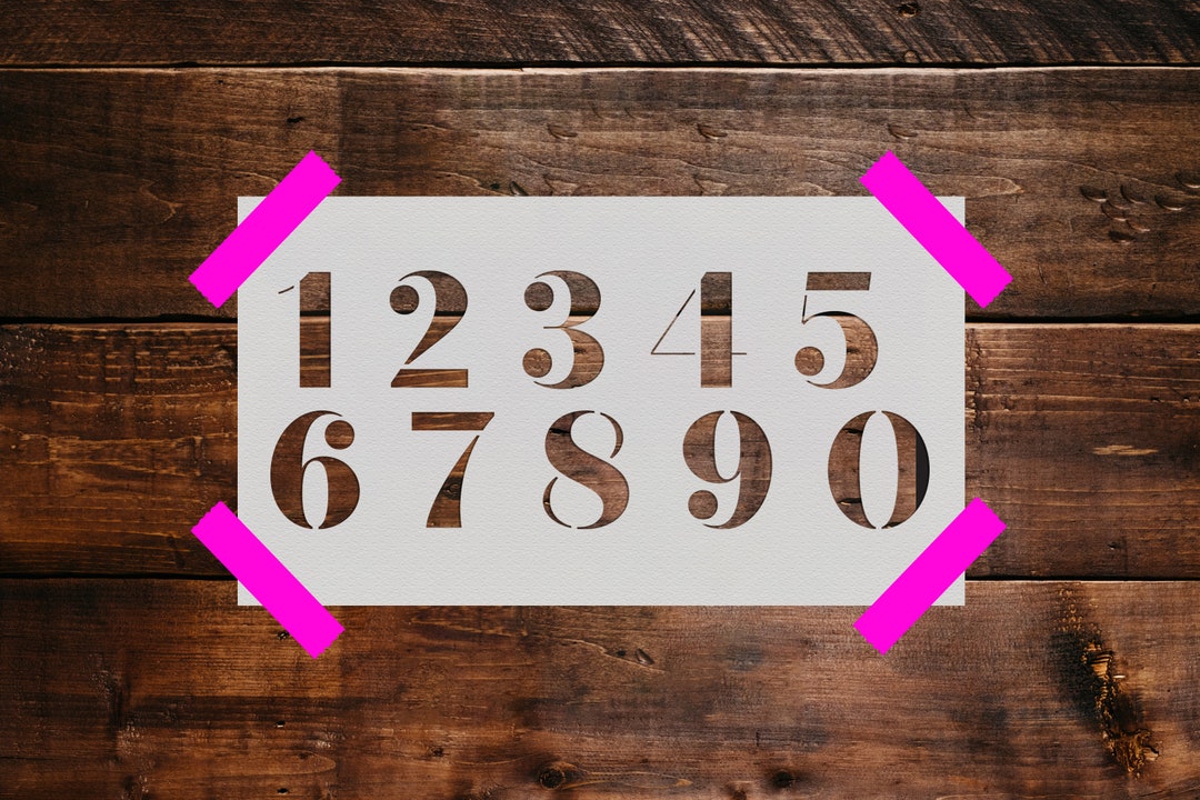 Numbers Sheet Stencil, Reusable Stencil, Art Stencil, DIY Craft Stencil ...
