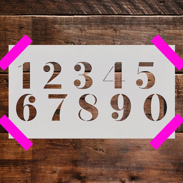 Stencil Numbers - Etsy