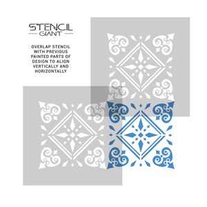 Wall Stencil, Reusable Tile Stencil, Art Stencil, Floor Stencil, DIY ...