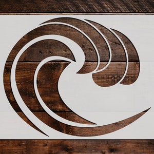 Wave Stencil, Reusable Wave Stencil, DIY Craft Stencil, Large Wave Stencil, Wall Stencil, Waves ...