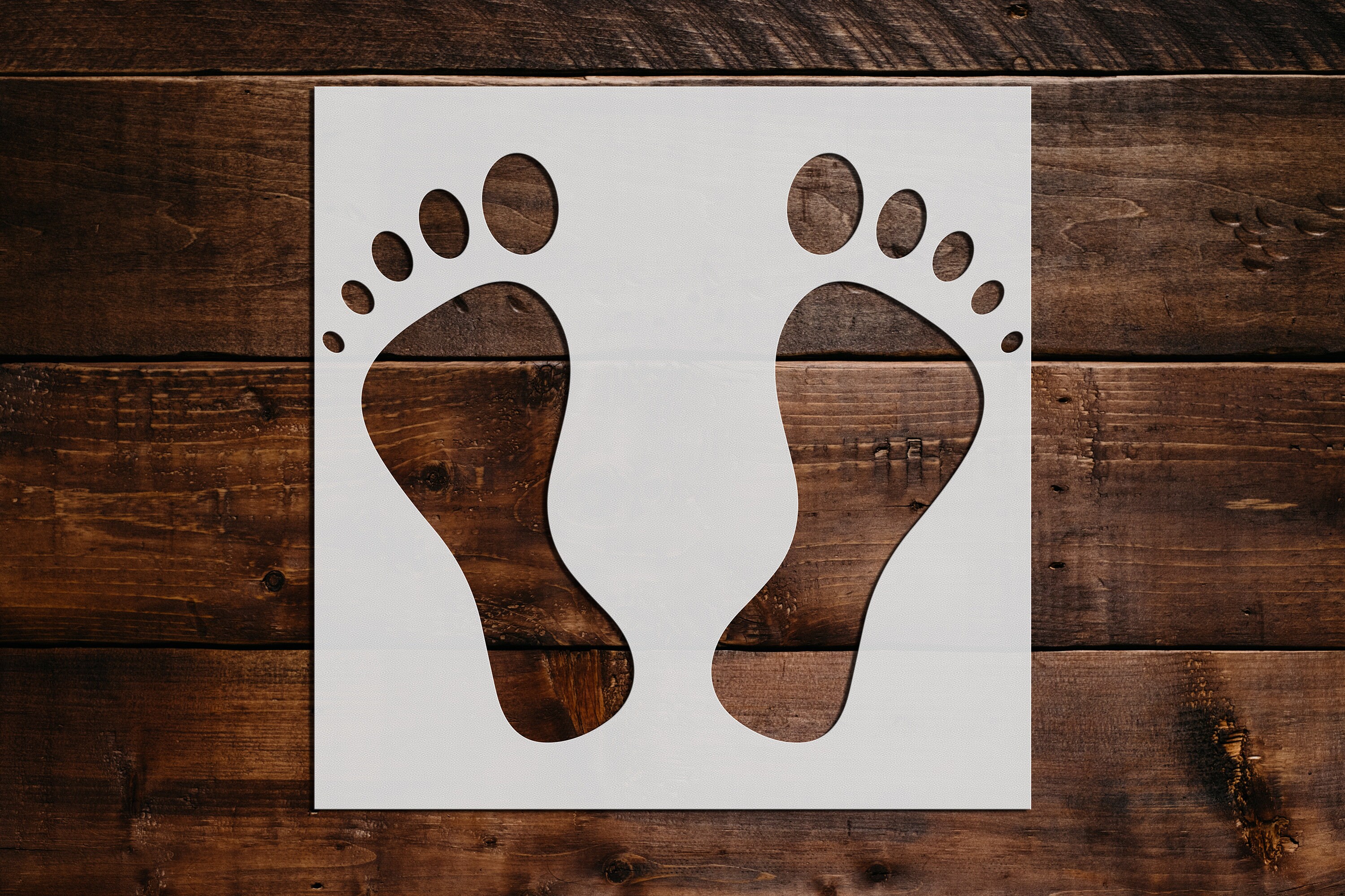 Foot Print Stencil, Reusable Foot Print Stencil, DIY Crafts, Large Foot ...