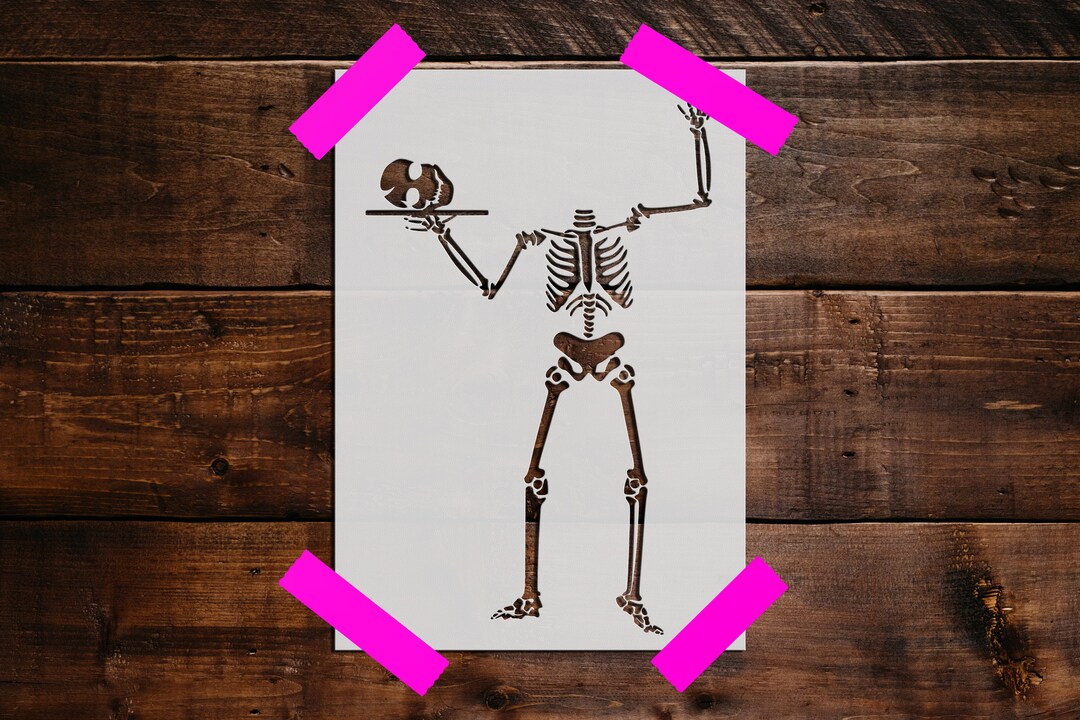 Skelton Stencil - Reusable Skelton Stencil - DIY Craft Stencil, Large ...