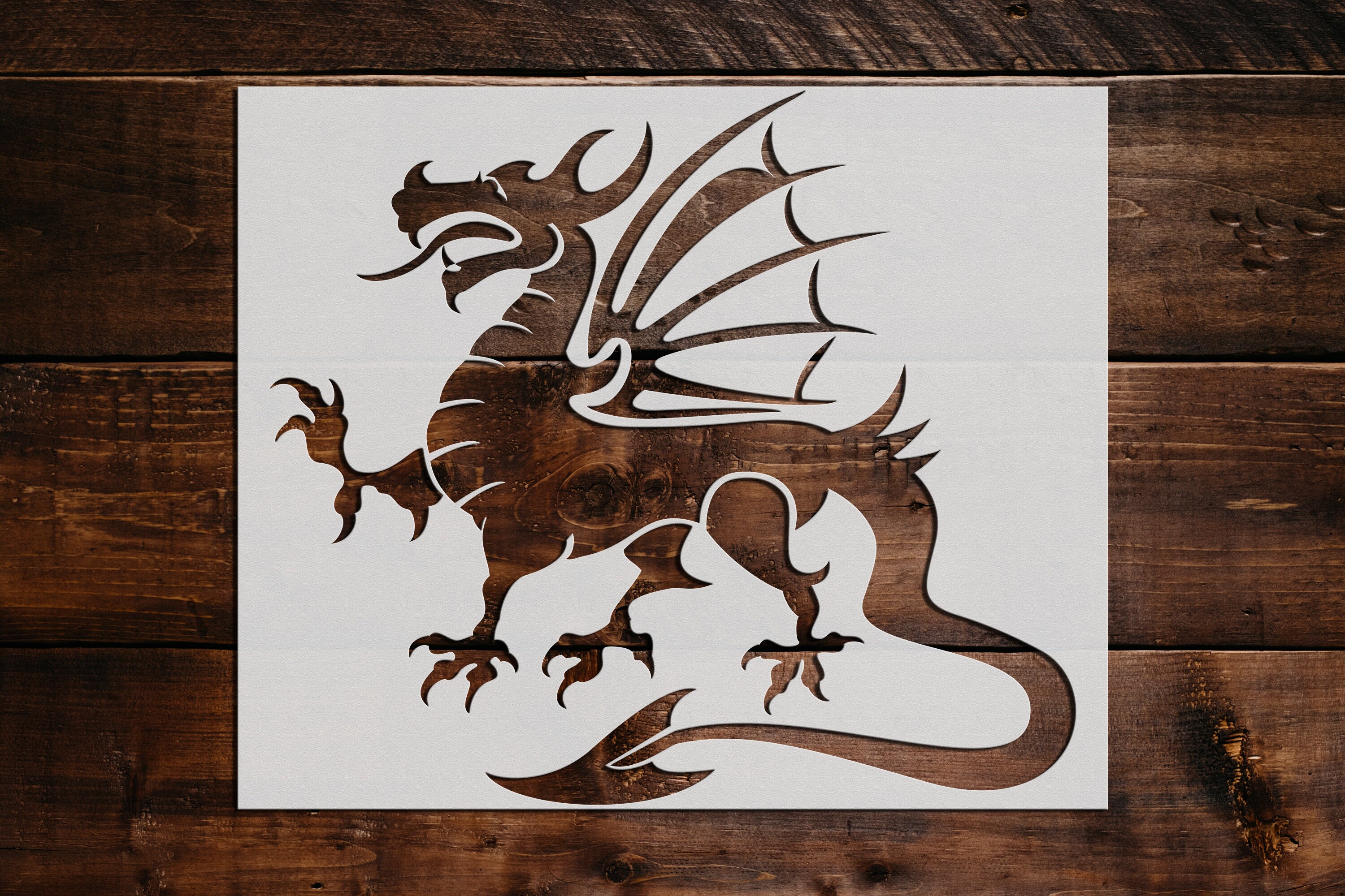 Dragon Stencil Reusable Dragon Stencil Art Stencil DIY - Etsy