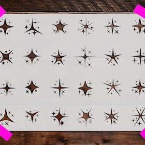 Stars Stencil, Reusable Stars Stencil, DIY Craft Stencil, Large Stars ...