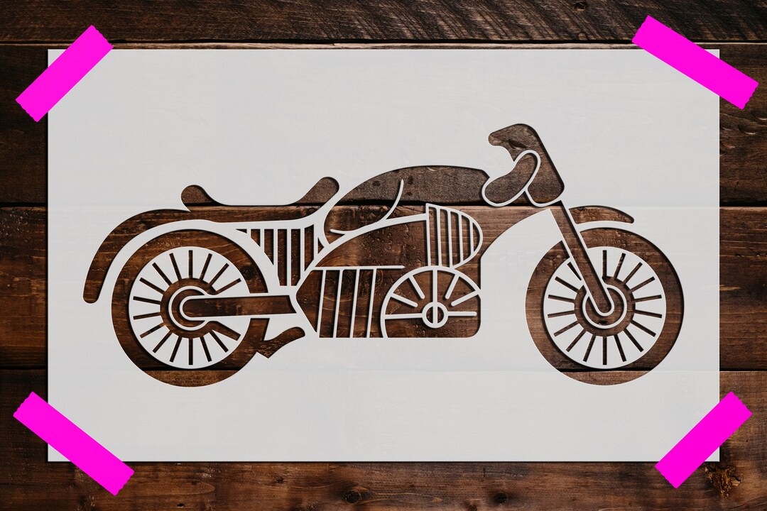 Motorcycle Stencil, Reusable Motorcycle Stencil, Art Stencil, DIY Craft ...