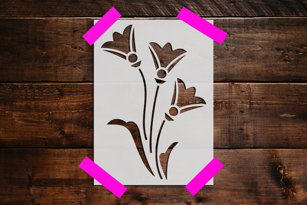 Flowers Stencil - Reusable Flower Stencil - Art Stencil - DIY Craft ...