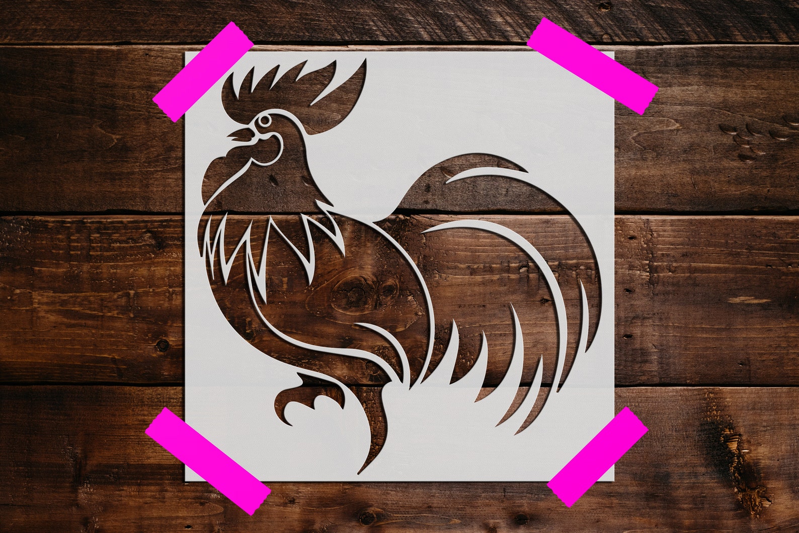 Rooster Stencil, Reusable Rooster Stencil, Art Stencil - DIY Craft ...