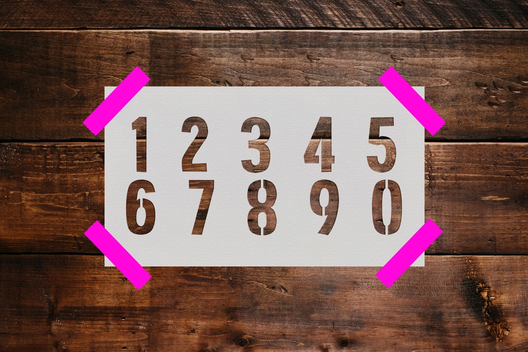 Numbers Sheet Stencil, Reusable Stencil, Art Stencil, DIY Craft Stencil ...