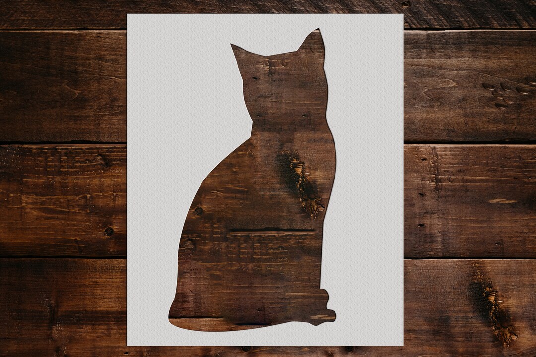 Cat Stencil - Reusable Cat Stencil - DIY Craft Stencil - Painting ...