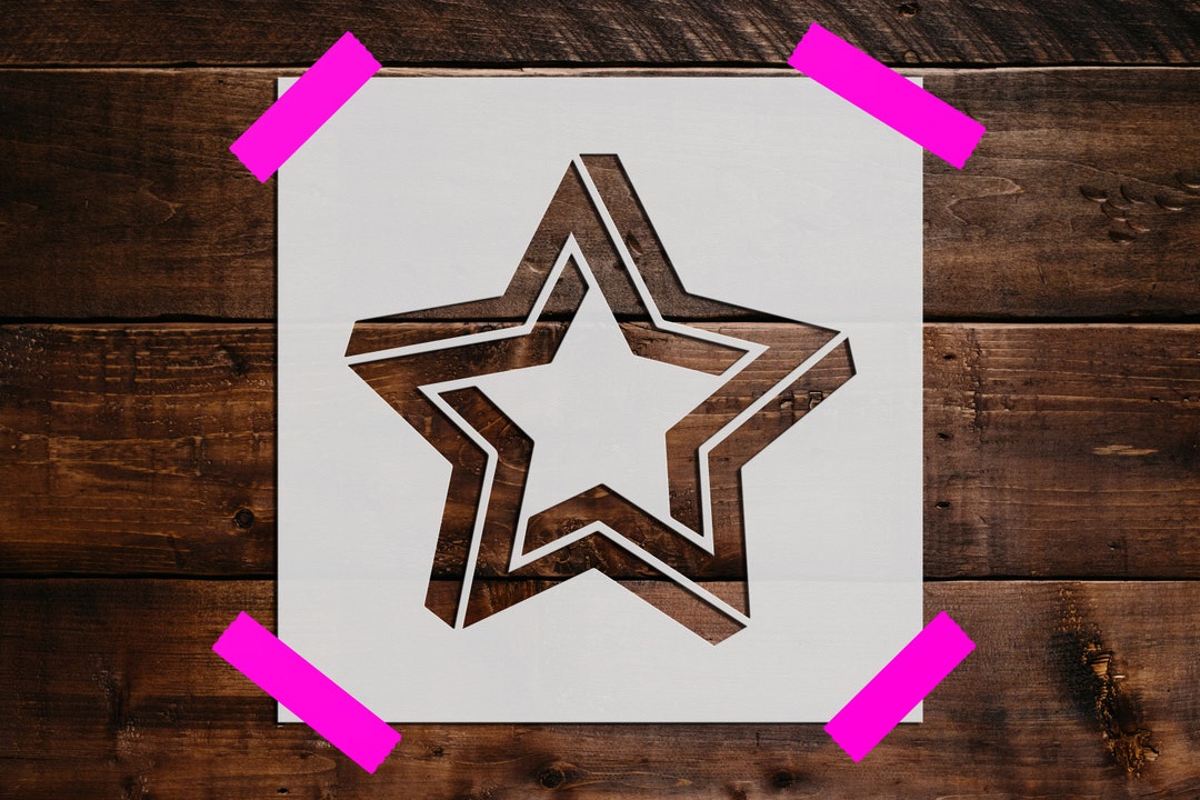 Star Stencil - Reusable Star Stencil - Art Stencil - DIY Craft Stencil ...